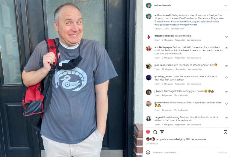 Dan Wells nombrado vicepresidente narrativo de Dragonsteel – Cosmere.es