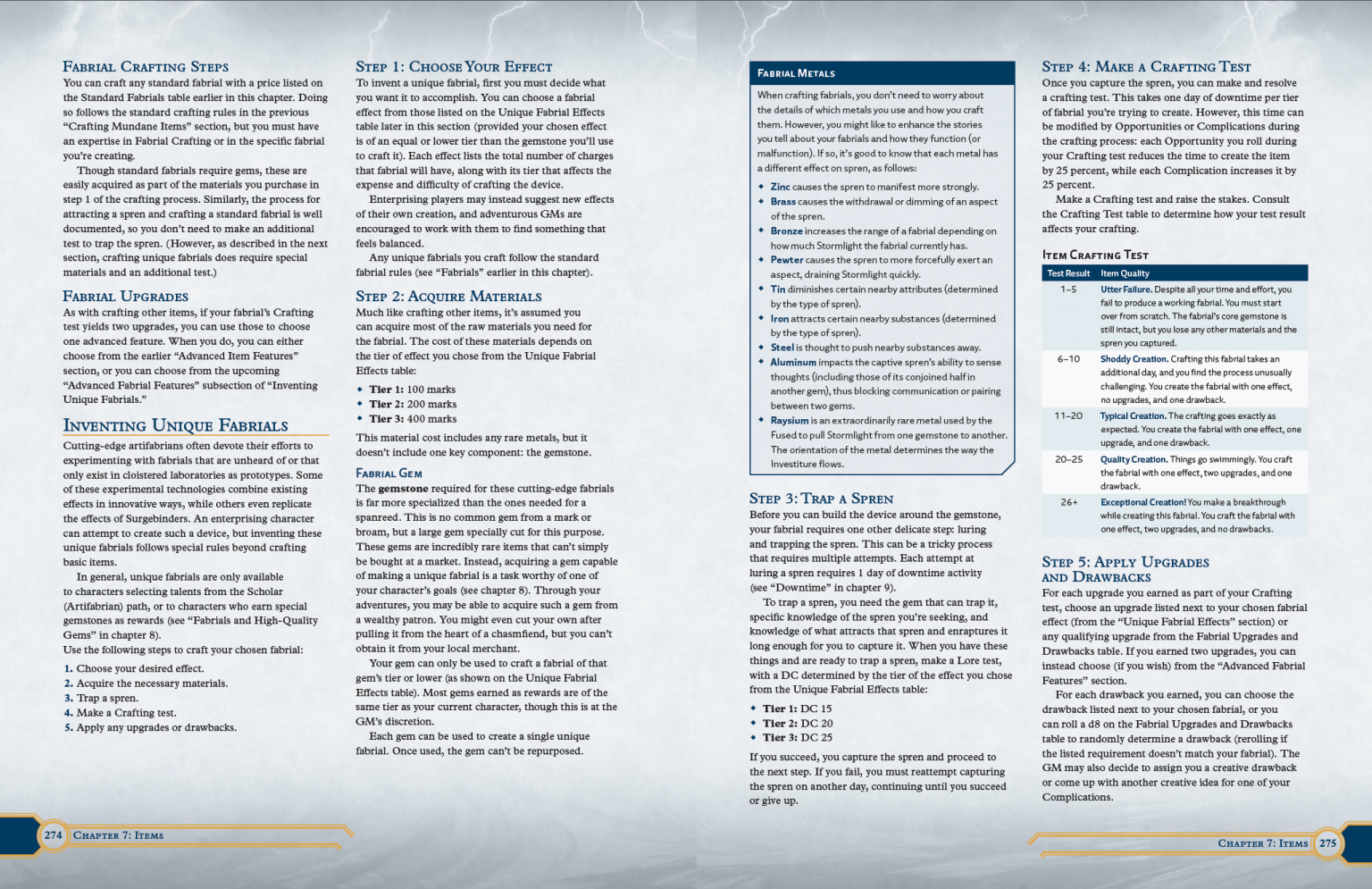 Cosmere RPG – Actualización 12: Fabricar un éxito – Cosmere.es